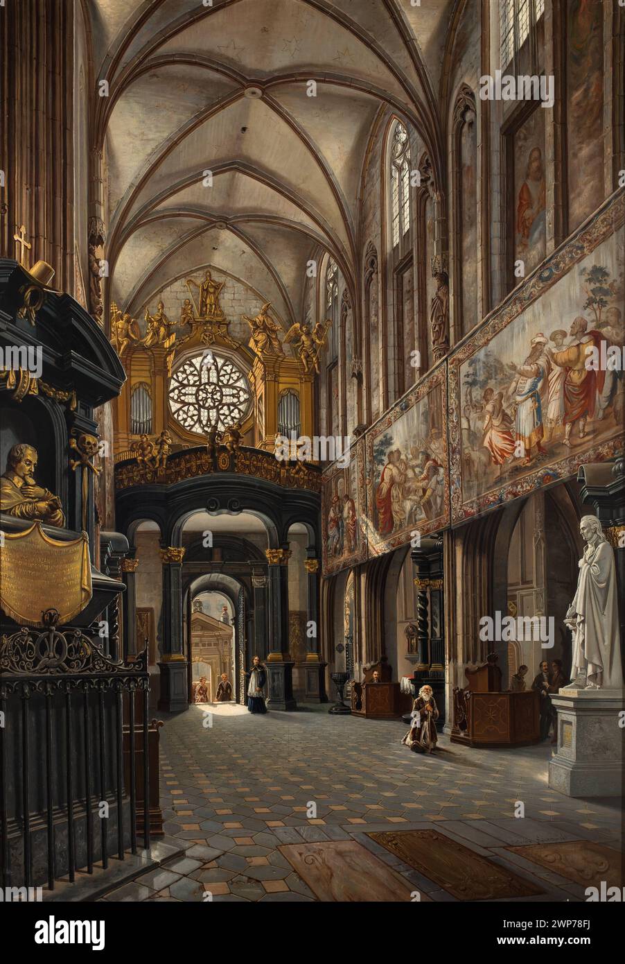 View of the choir and naves G Cathedrals in Wawel; believes, Saturnin ...