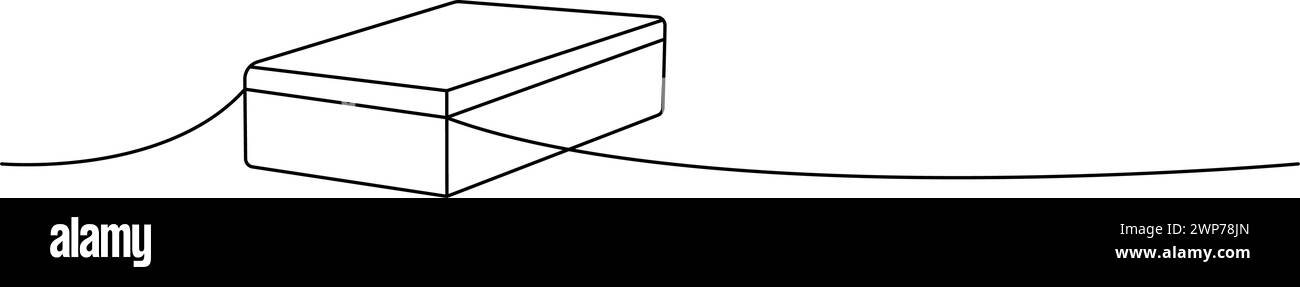 Sponge one line continuous drawing. Cleaning service tools continuous ...