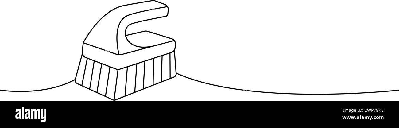 Brush for cleaning one line continuous drawing. Cleaning service tools ...