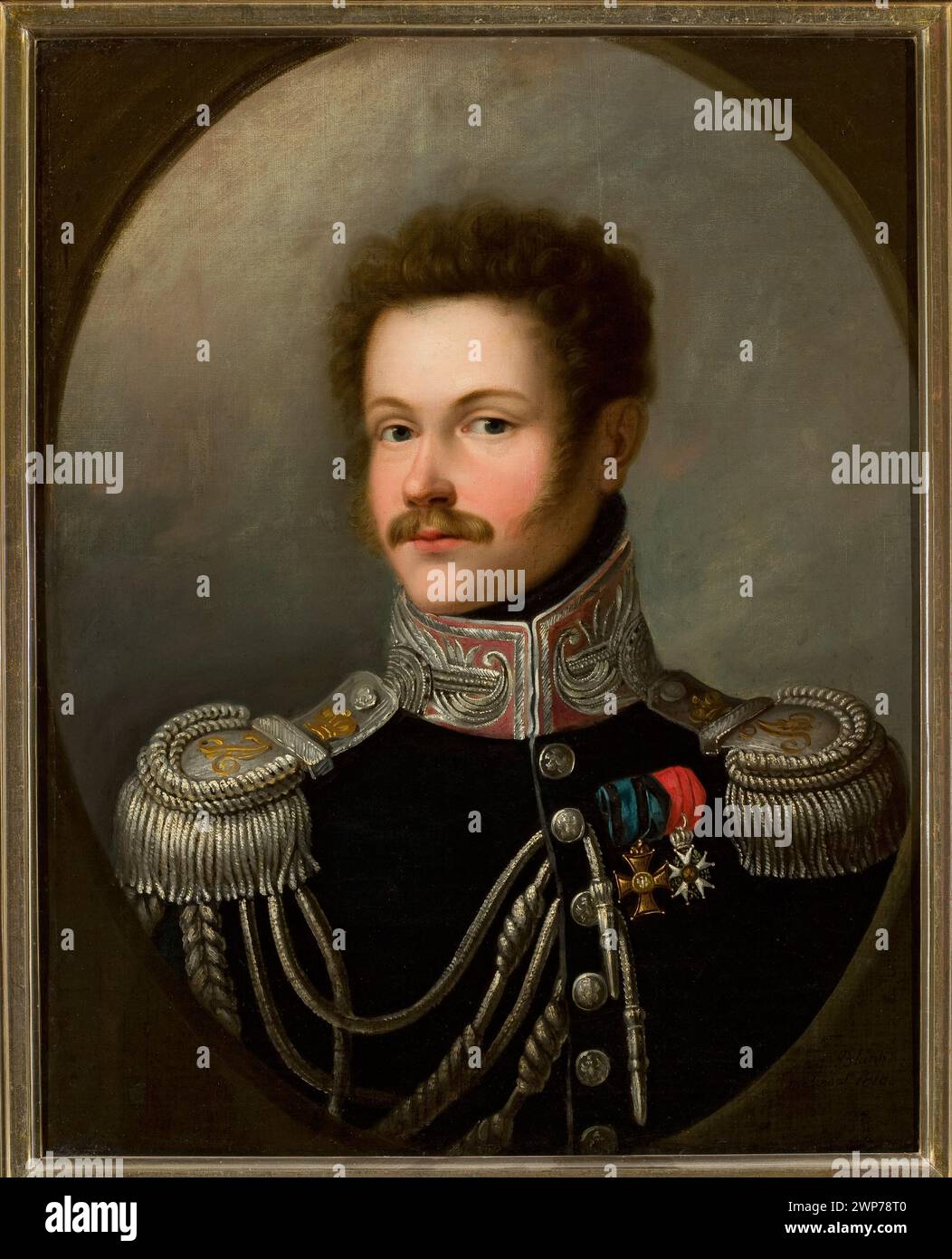 A 1818 portrait of General Józef Zeski by Antoni Jan Blank, featuring ...