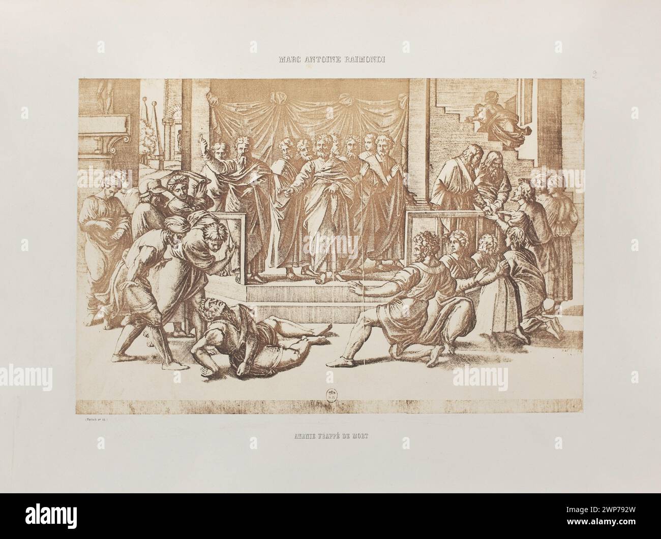 Photograph of religious artworks by Raphael (1483-1520) and Marcantonio ...