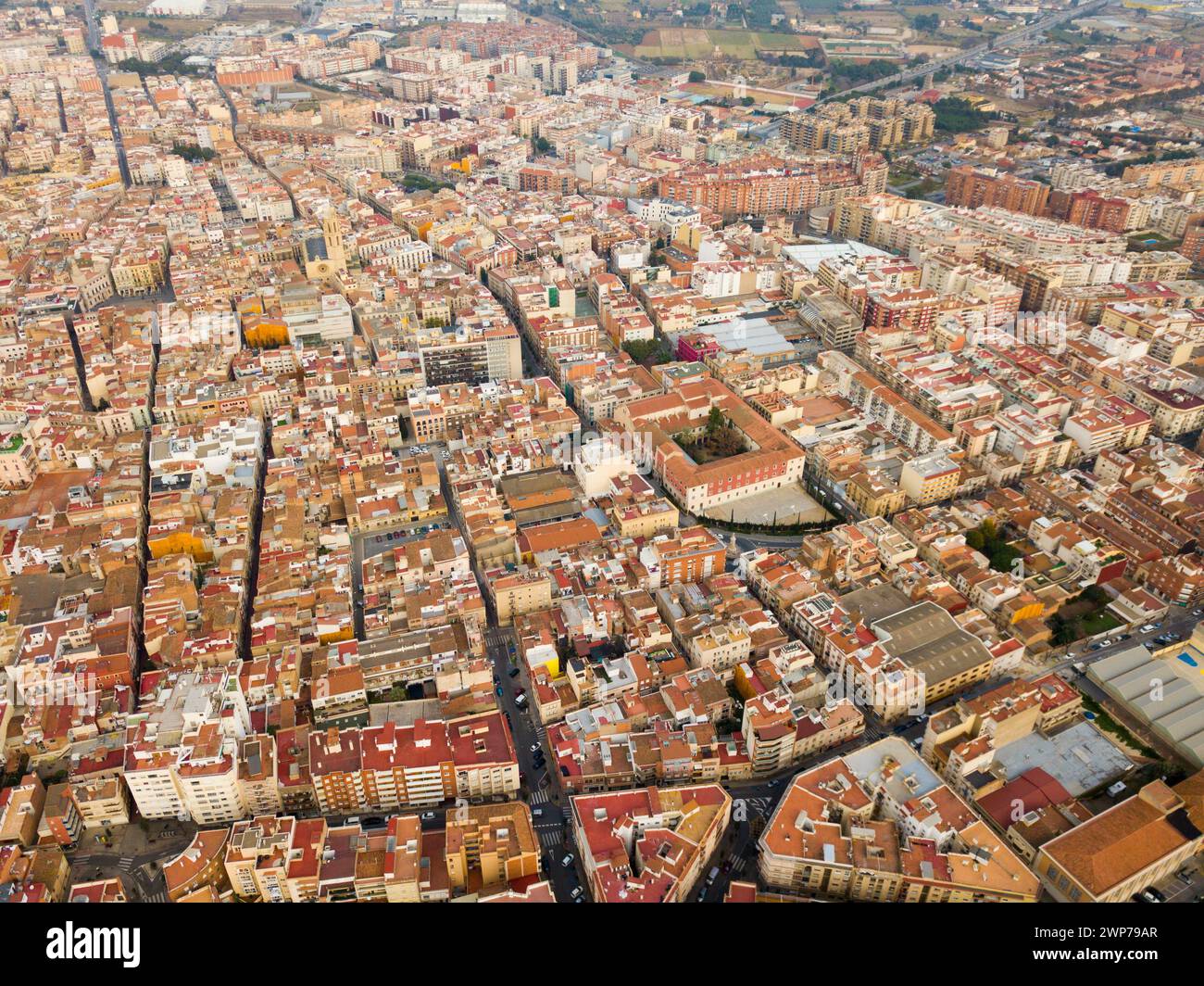Aerial perspective of Reus cityscape Stock Photo - Alamy