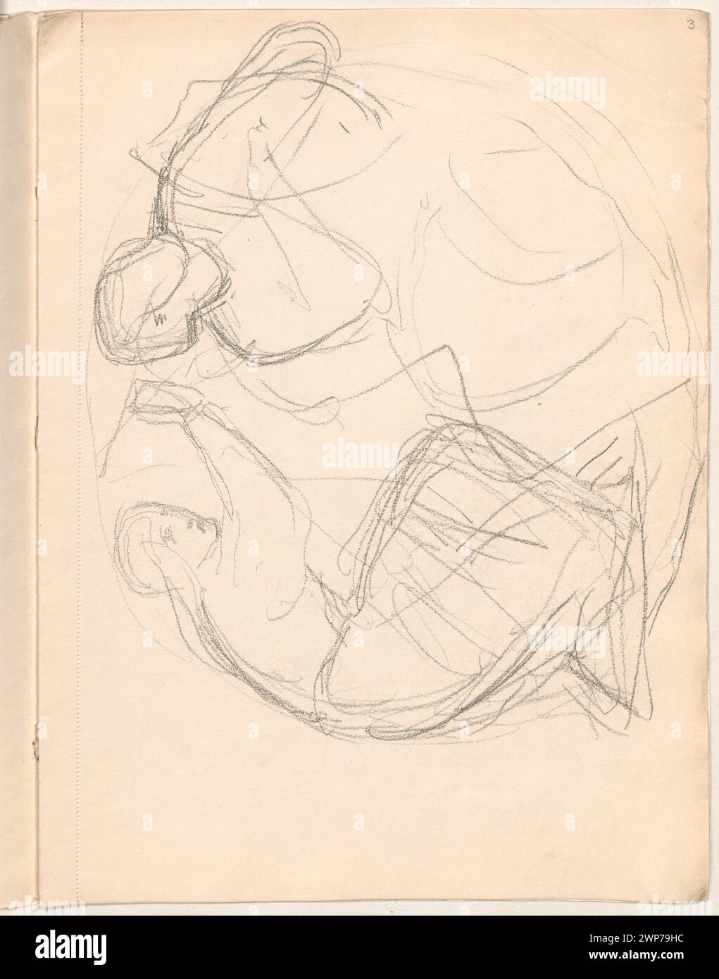 Girl and a harphar in the Ga winter, sketch; Ruszczyc, Ferdynand (1870 ...