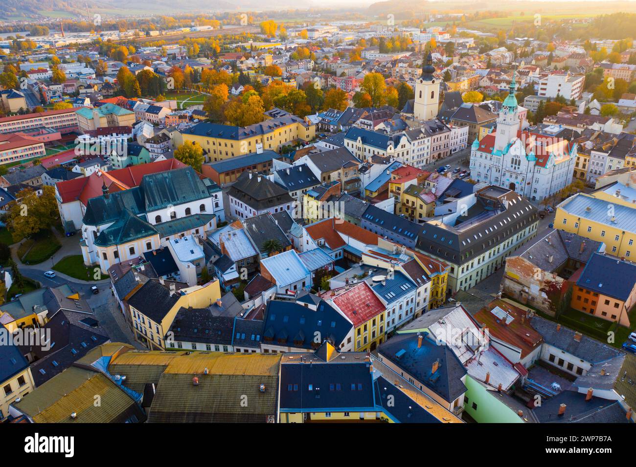 Aerial view of Czech town of Sumperk Stock Photo - Alamy