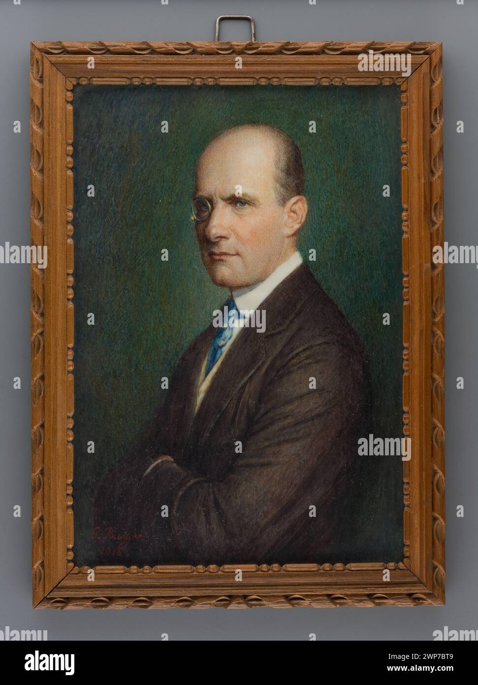Portrait of a husband with a monocle; Burger, g.; 1918 (1918-00-00-1918 ...