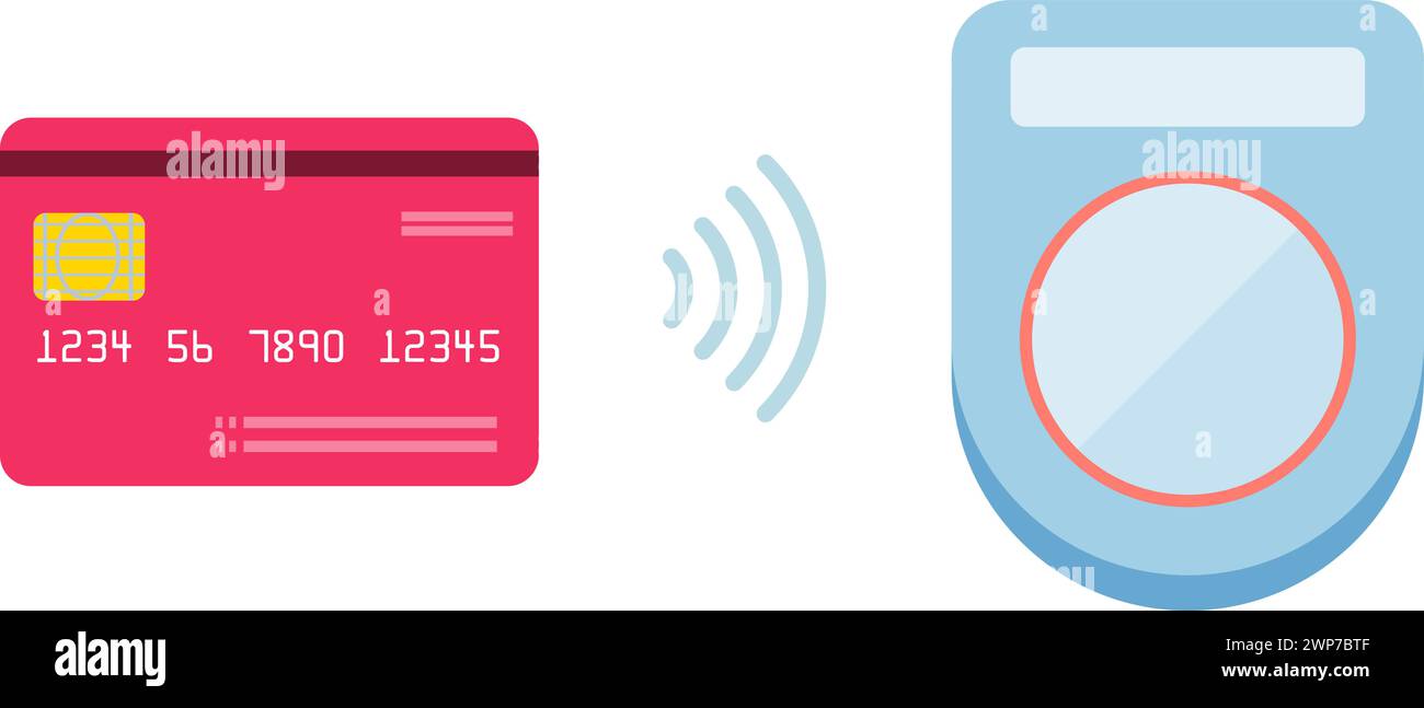 Contactless ic card reader Stock Vector Images - Alamy