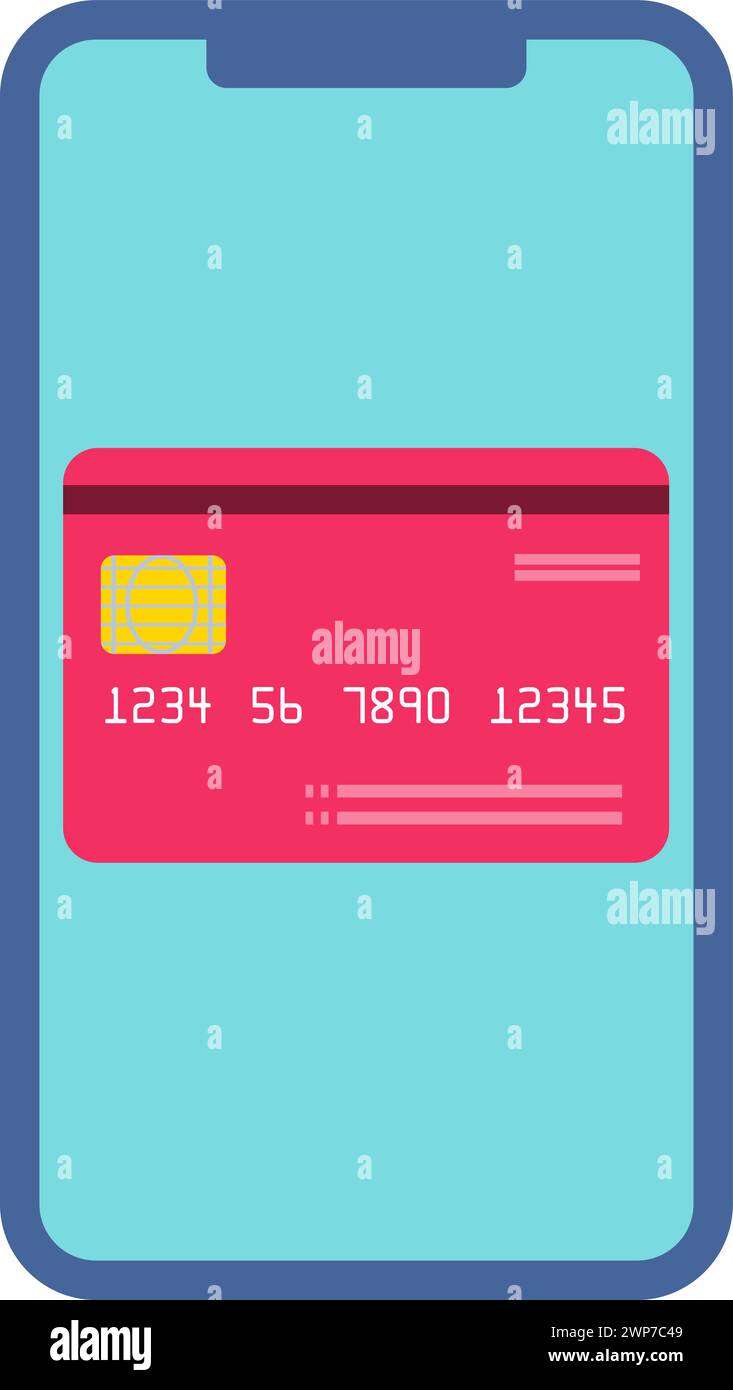 Pay with credit card contactless. Vector illustration that is easy to ...