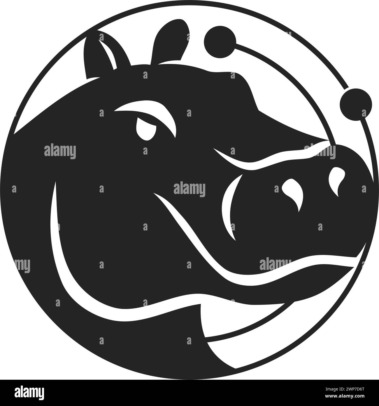 Hippo Logo template Isolated. Brand Identity. Abstract Vector graphic ...