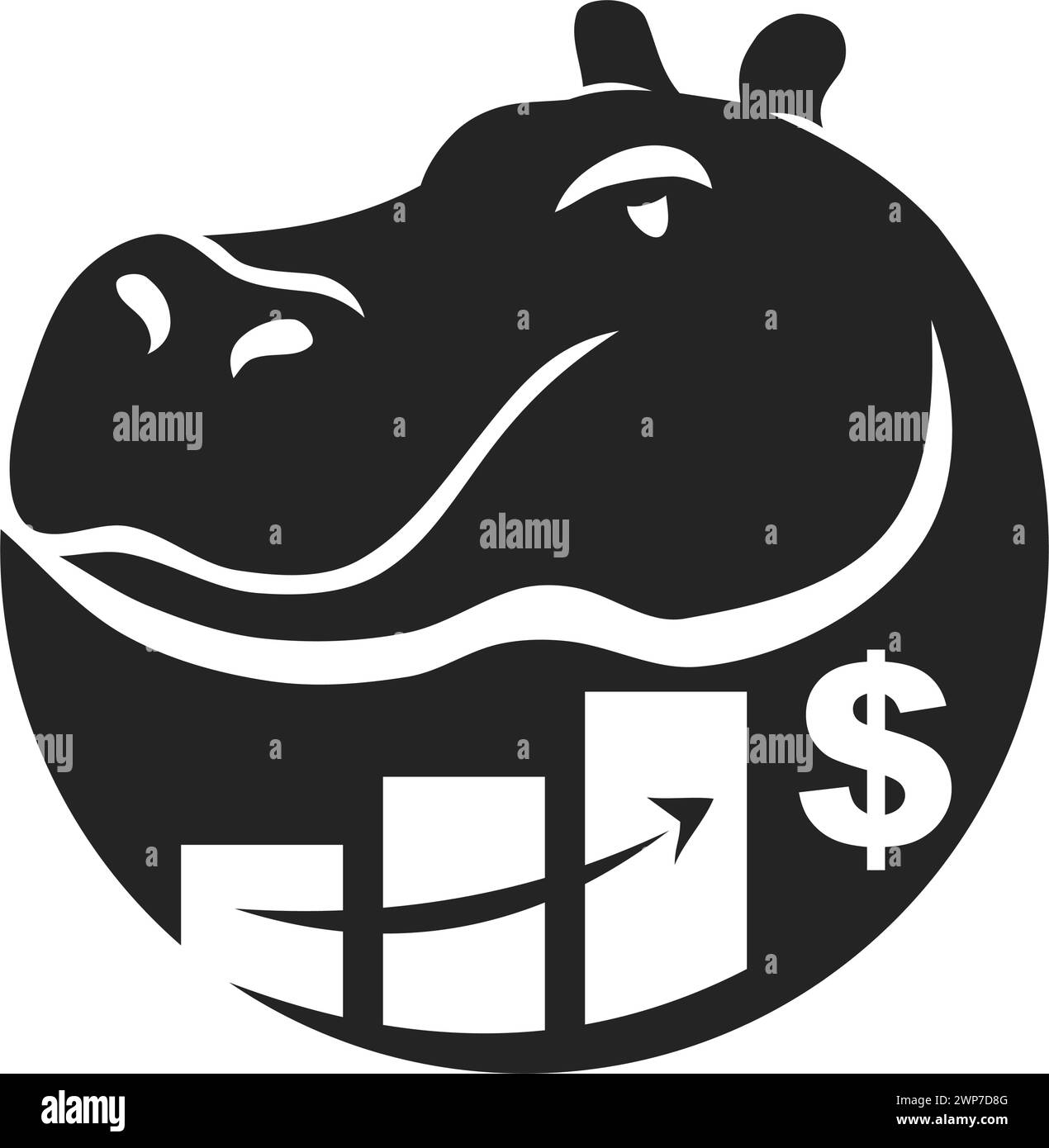 Hippo Logo template Isolated. Brand Identity. Abstract Vector graphic ...