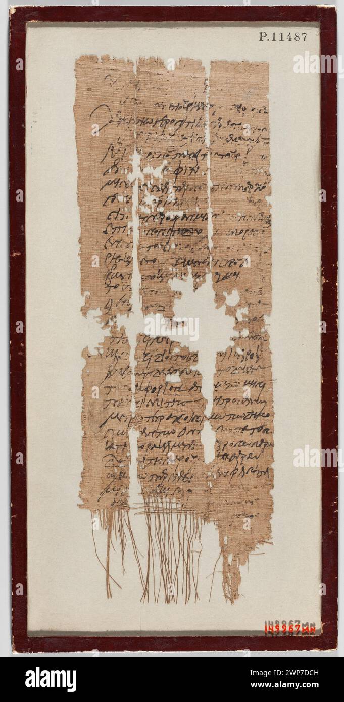 Greek papyrus; Roman period (0-00-00-0-00-00 Stock Photo - Alamy