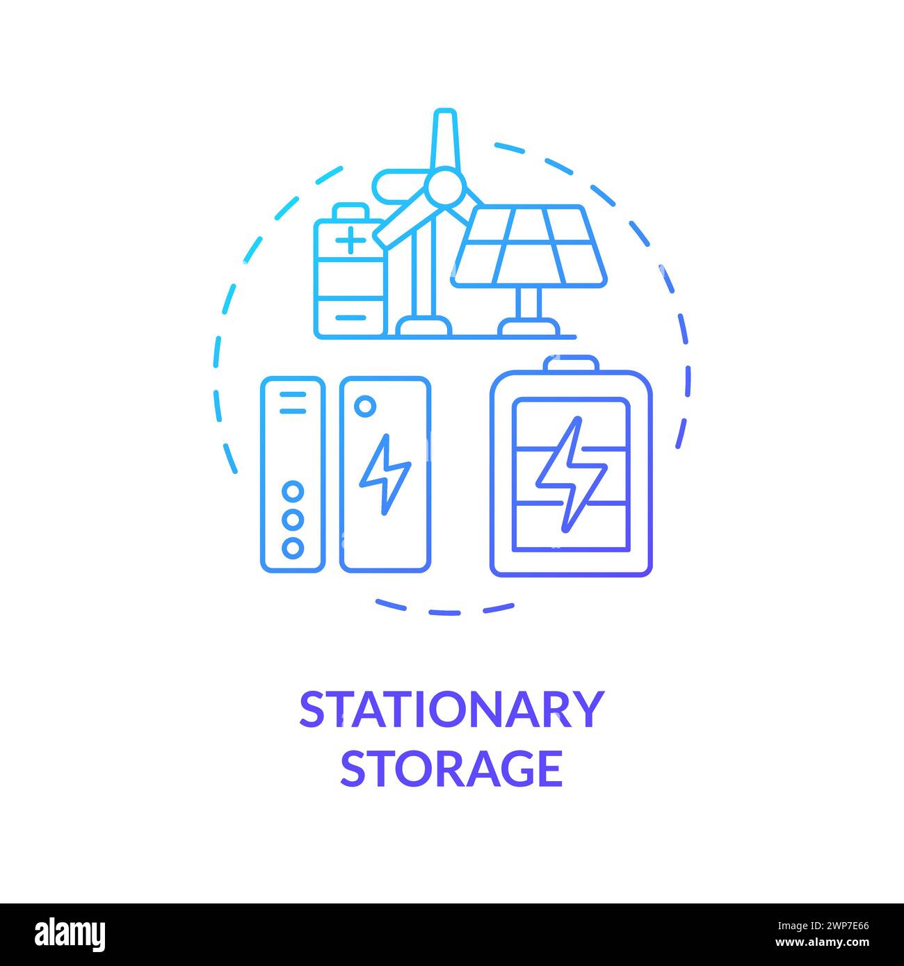 Stationary storage blue gradient concept icon Stock Vector Image & Art - Alamy