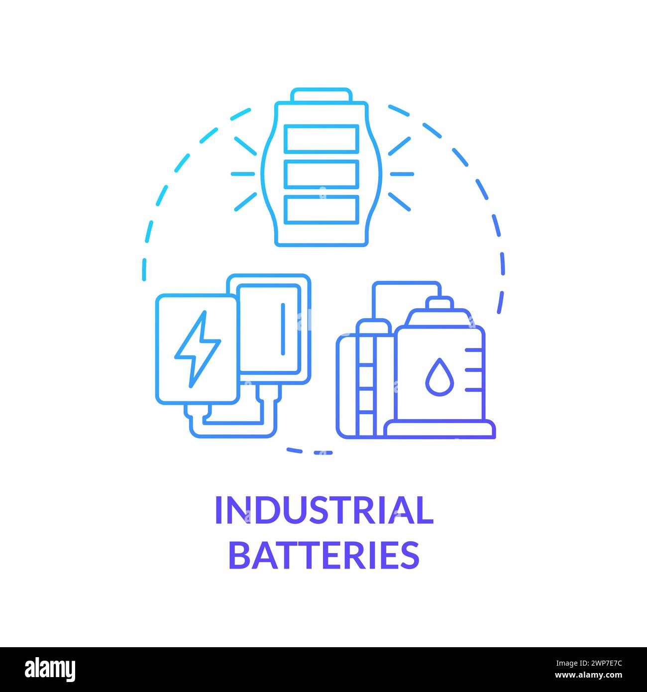 Industrial batteries blue gradient concept icon Stock Vector Image ... Industrial batteries blue gradient concept icon Stock Vector Image ...