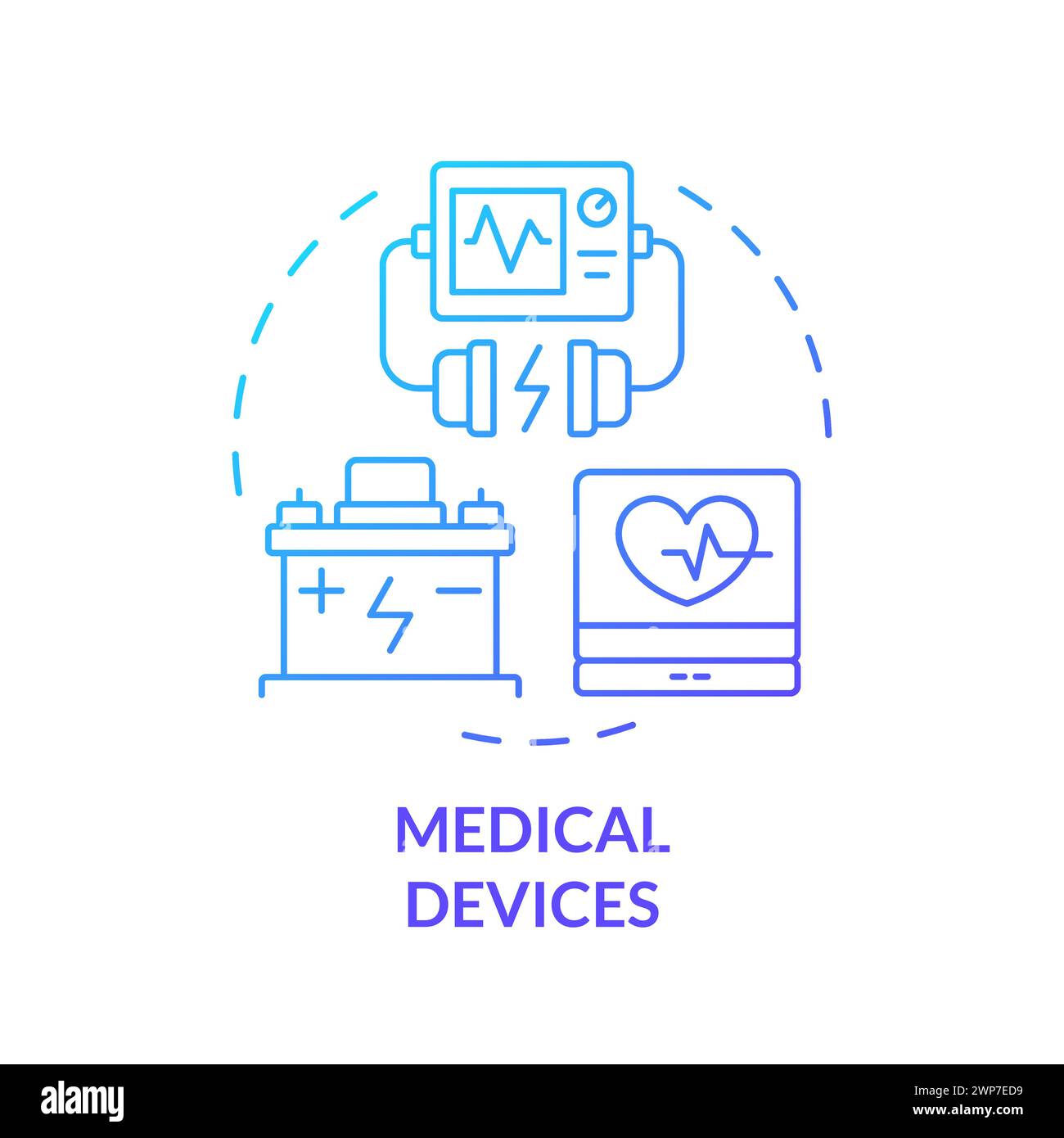 Medical devices blue gradient concept icon Stock Vector Image & Art - Alamy