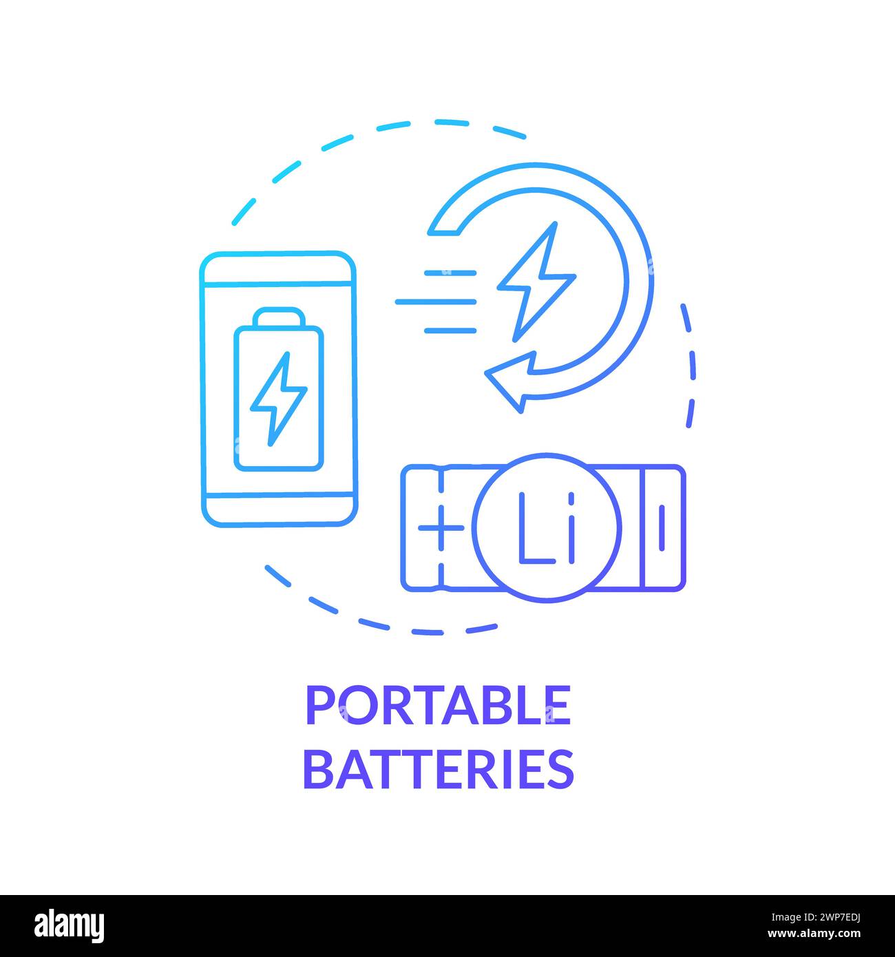 Portable batteries blue gradient concept icon Stock Vector Image & Art ... Portable batteries blue gradient concept icon Stock Vector Image & Art ...