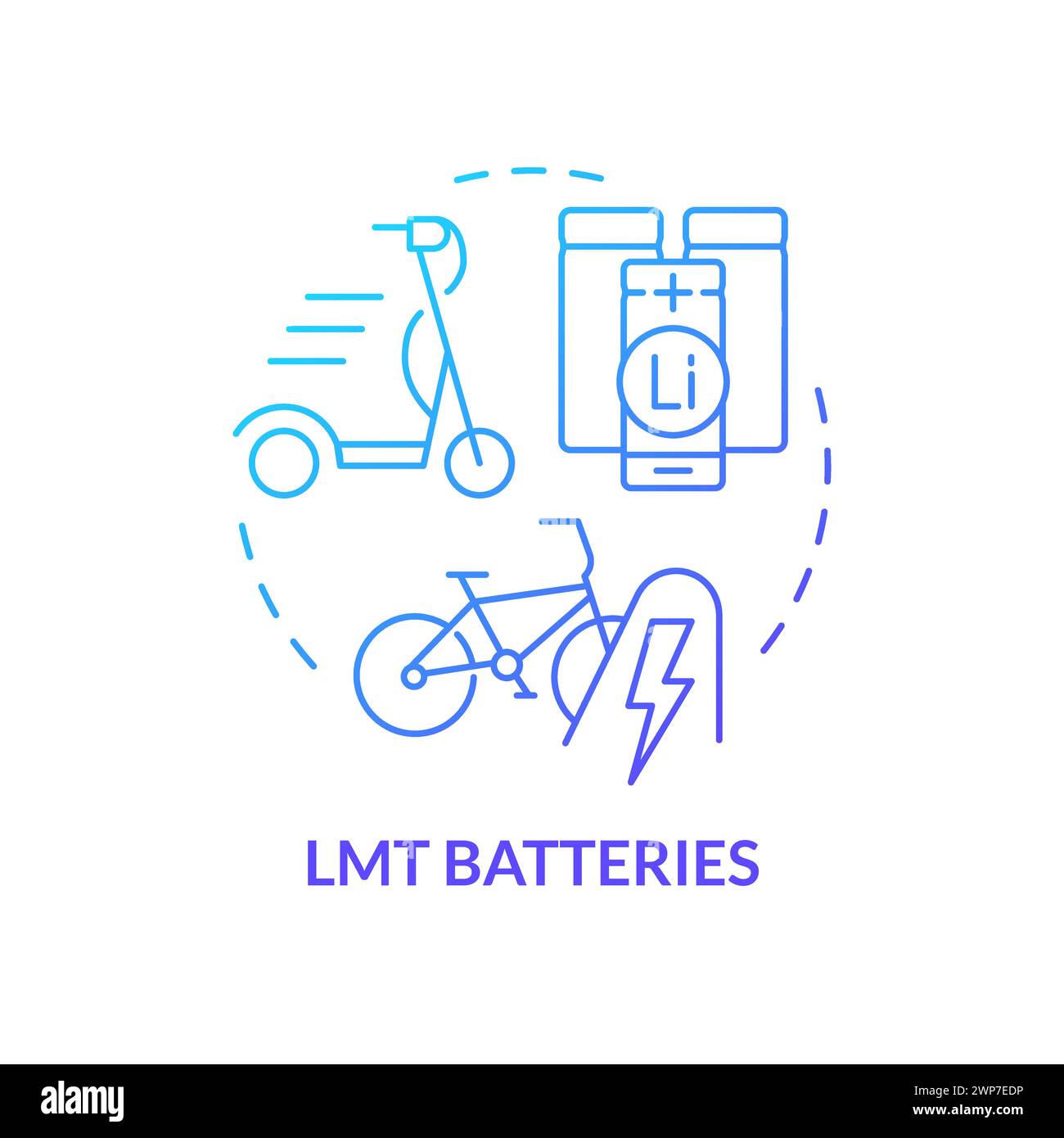 LMT batteries blue gradient concept icon Stock Vector Image & Art - Alamy