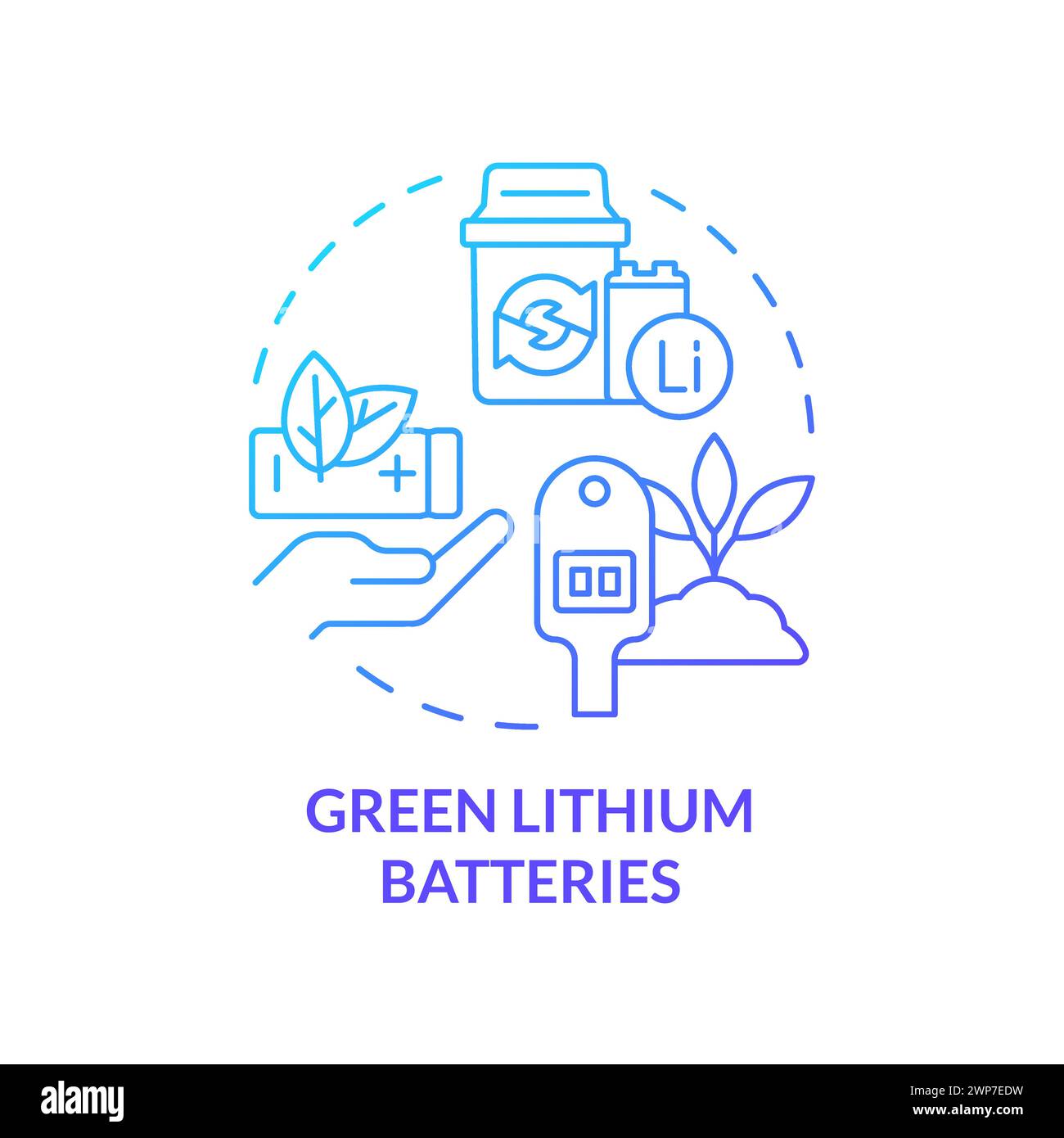 Green lithium batteries blue gradient concept icon Stock Vector Image ... Green lithium batteries blue gradient concept icon Stock Vector Image ...