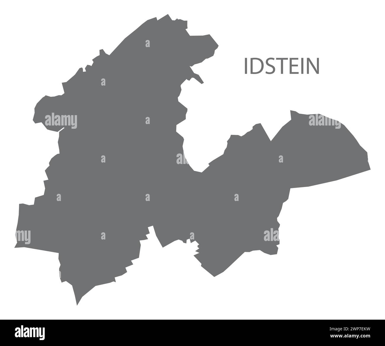 Idstein German city map grey illustration silhouette shape Stock Vector ...