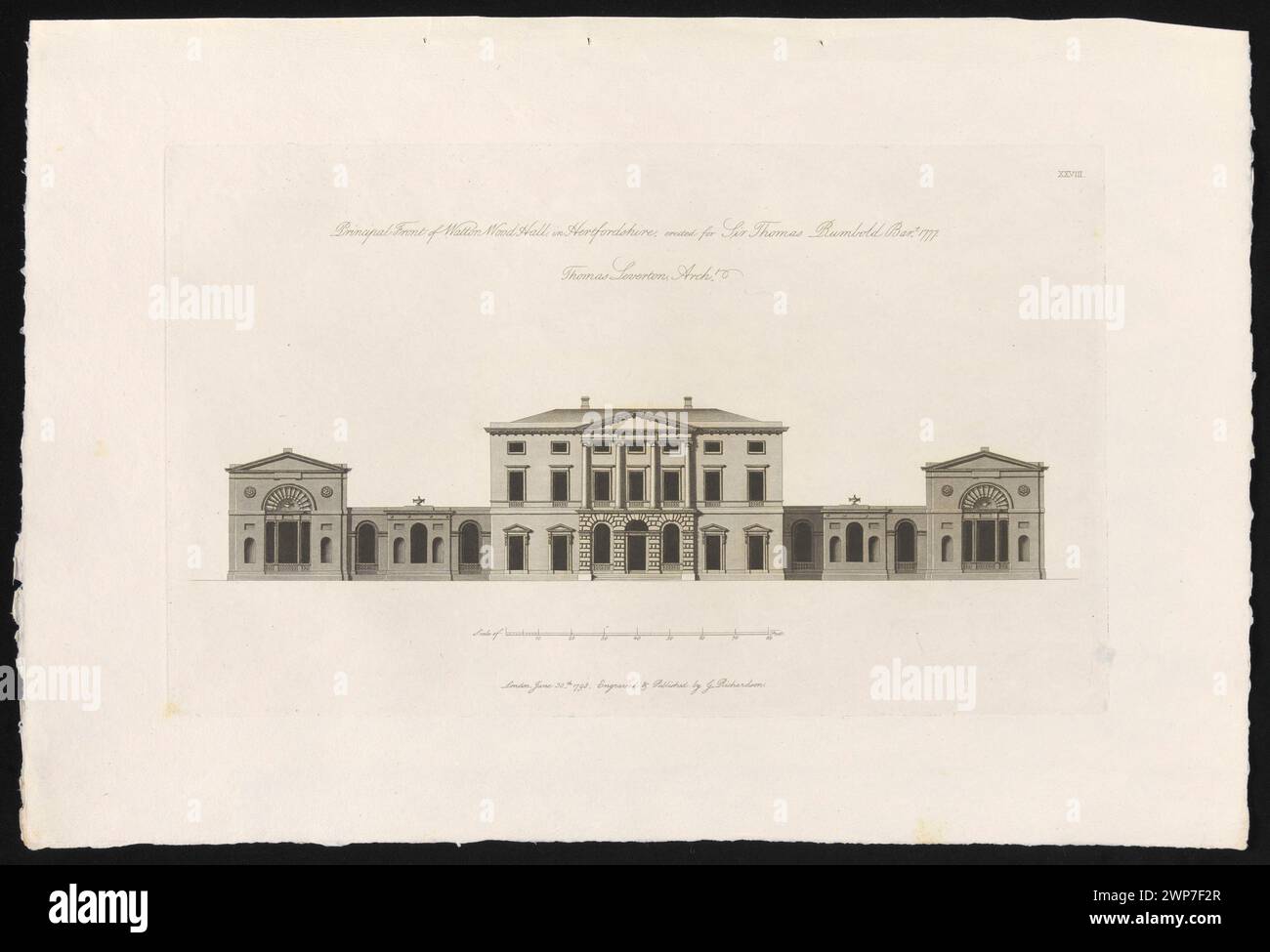 Watton Wood Hall front facade in Hertfordshire of a house built for the ...