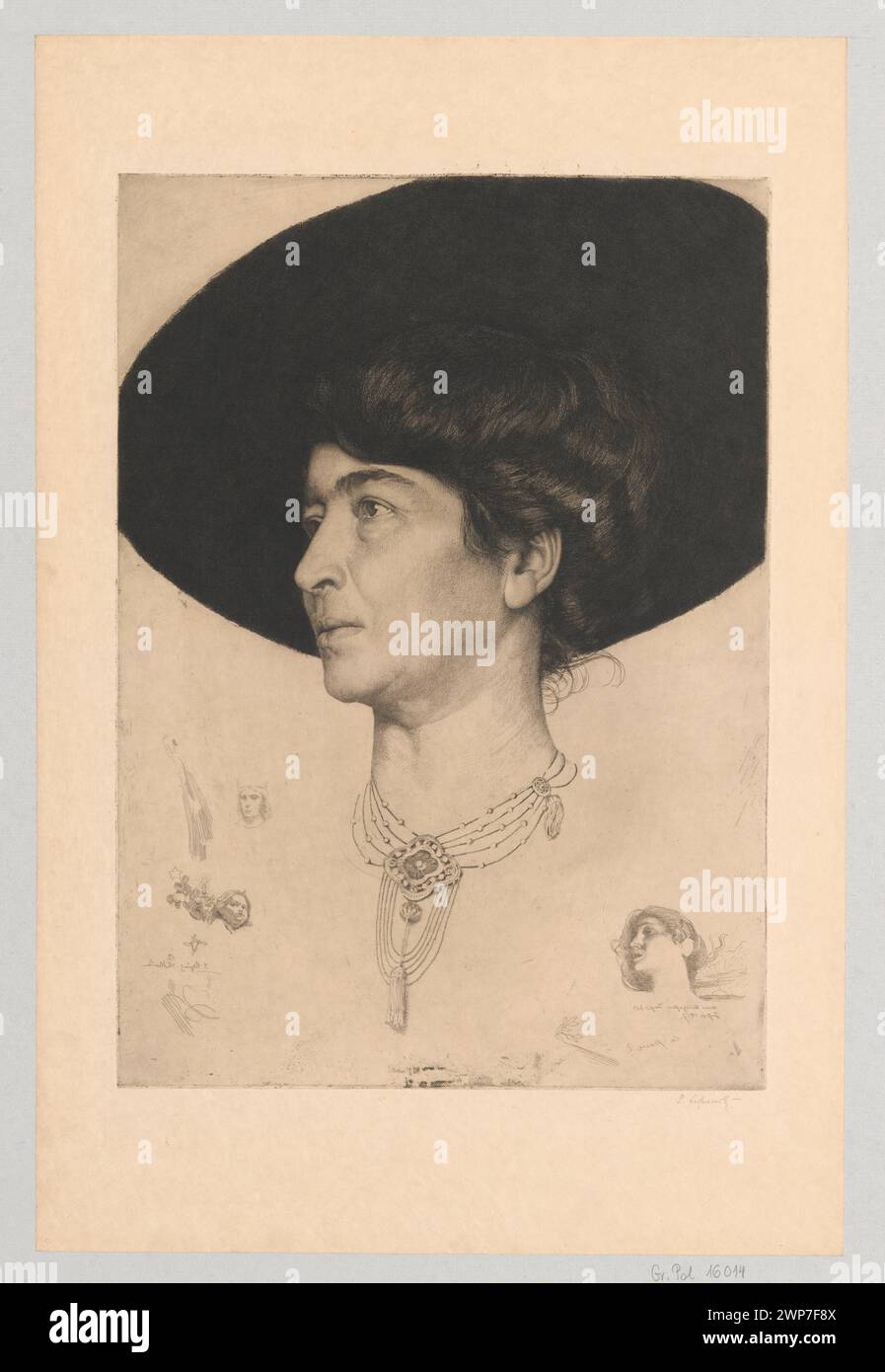 Portrait of Claire Wenz; Lipinsky, Sigmund (1873-1940); 1917 (1917-00 ...