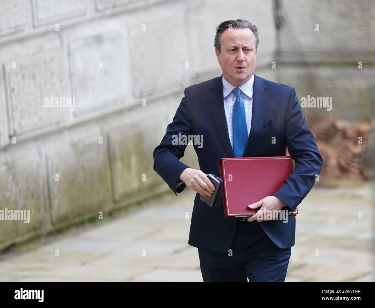 Foreign Secretary Lord David Cameron arriving in Downing Street, London ...