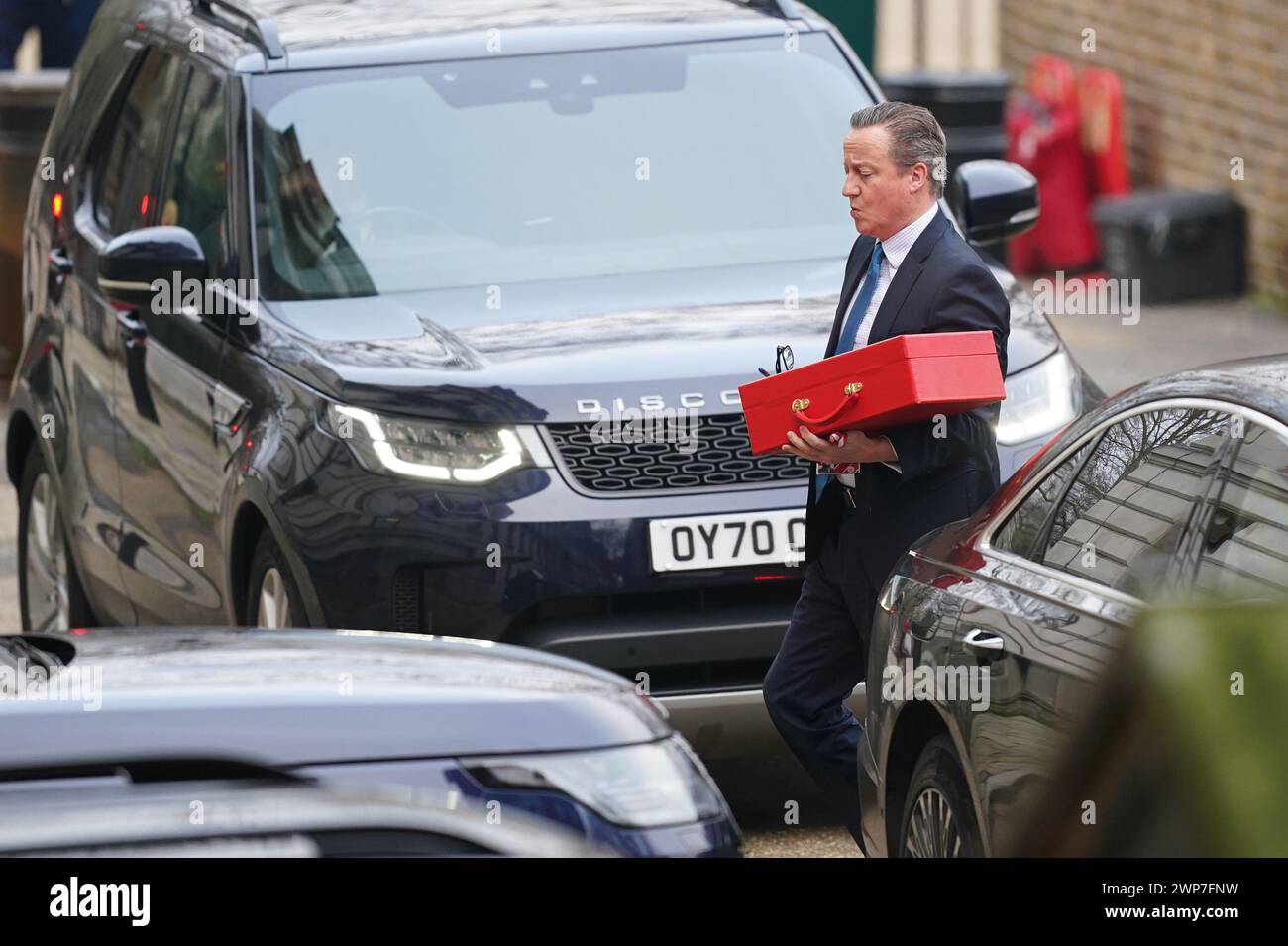 Foreign Secretary Lord David Cameron arriving in Downing Street, London ...