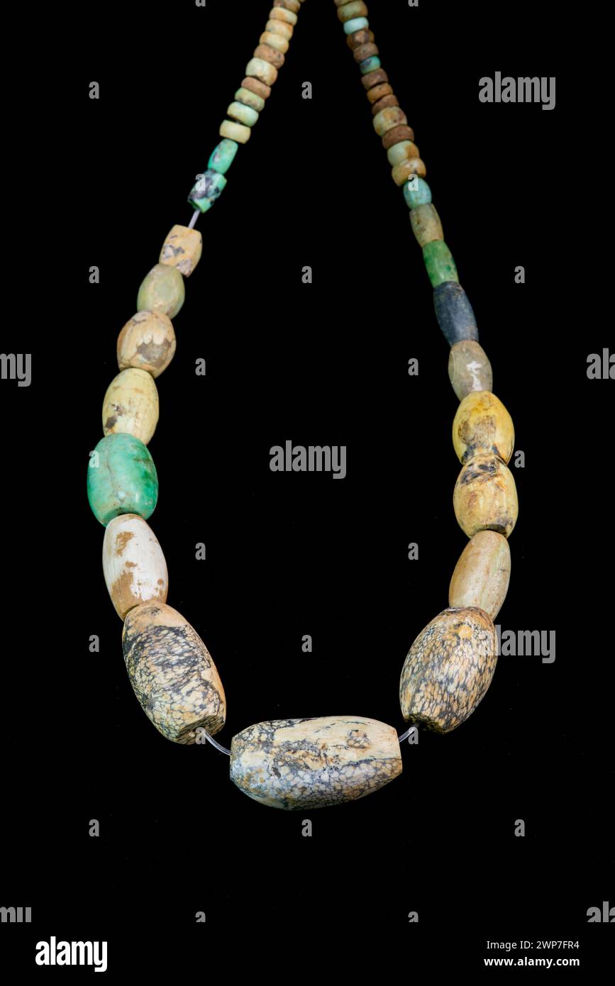 Neolithic variscite necklace Stock Photo - Alamy