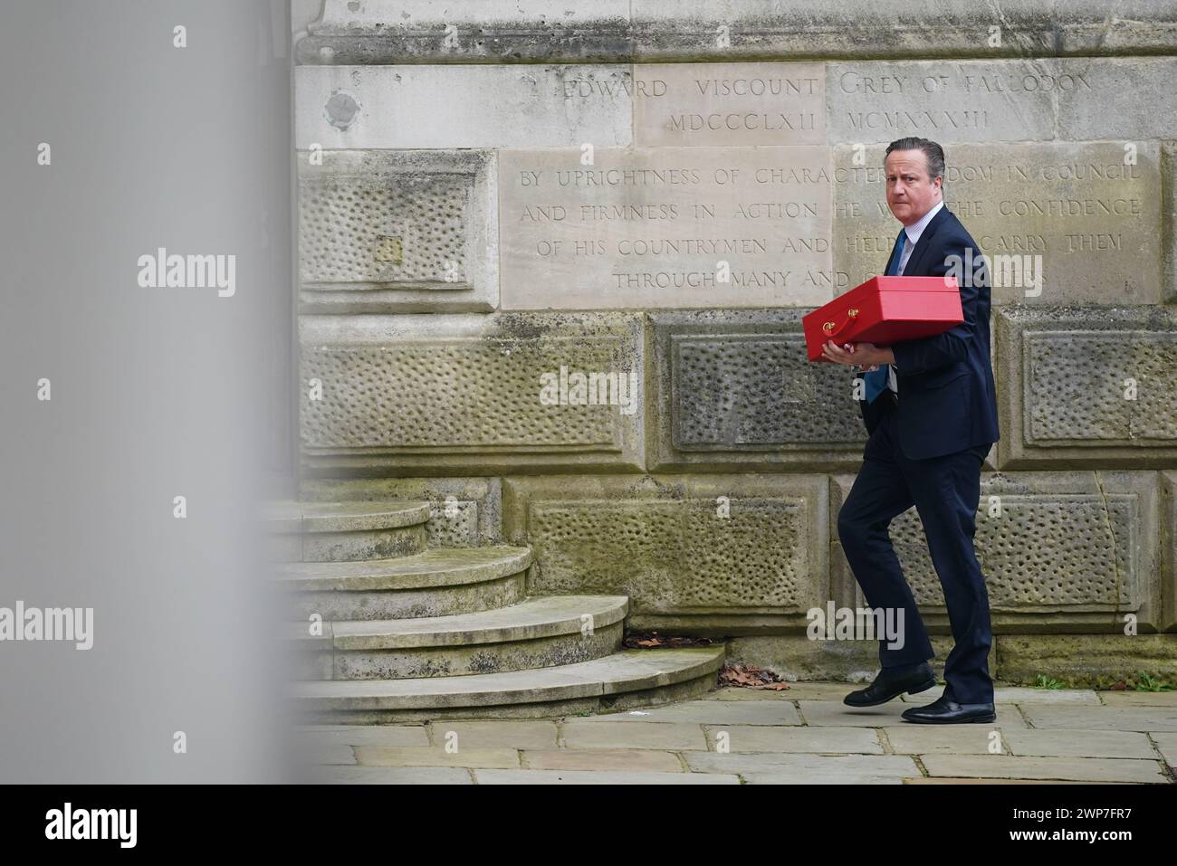 Foreign Secretary Lord David Cameron arriving in Downing Street, London ...