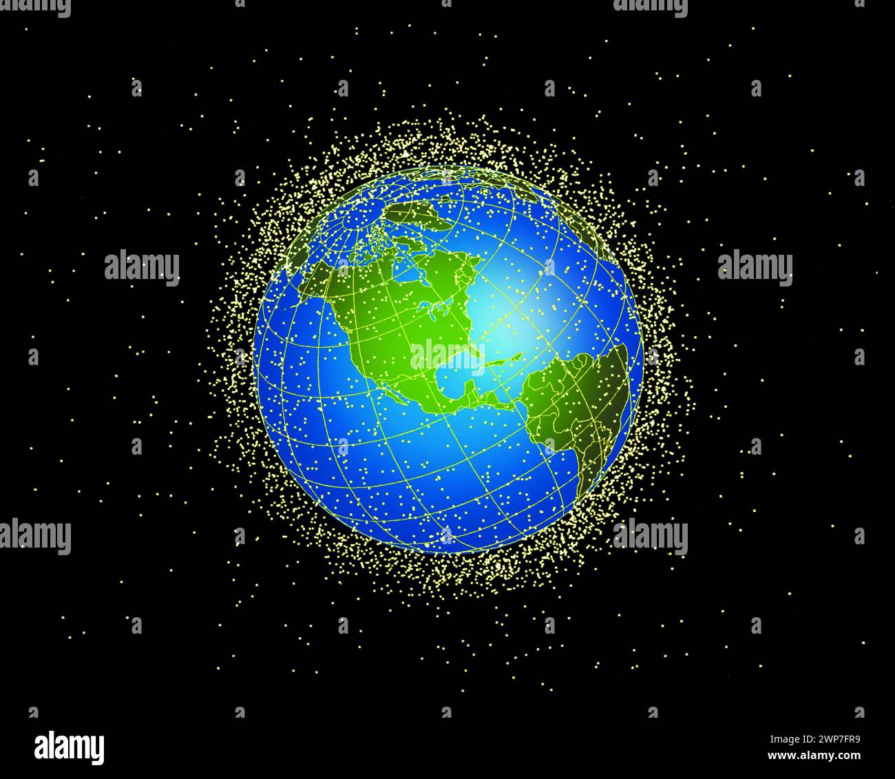 Space debris, illustration Stock Photo - Alamy