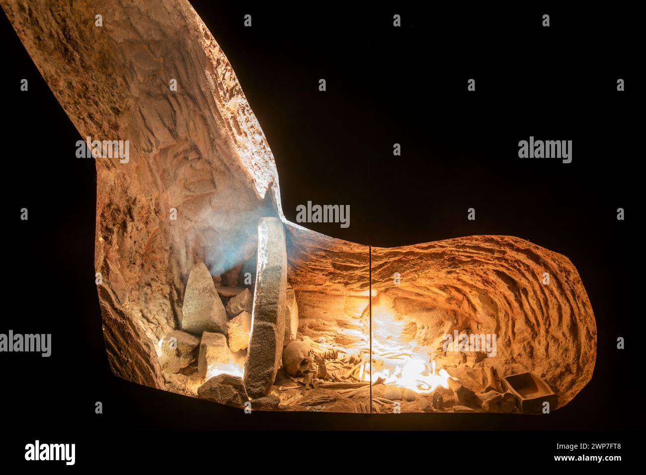 Prehistoric tomb reproduction, Gava Neolithic mines Stock Photo - Alamy