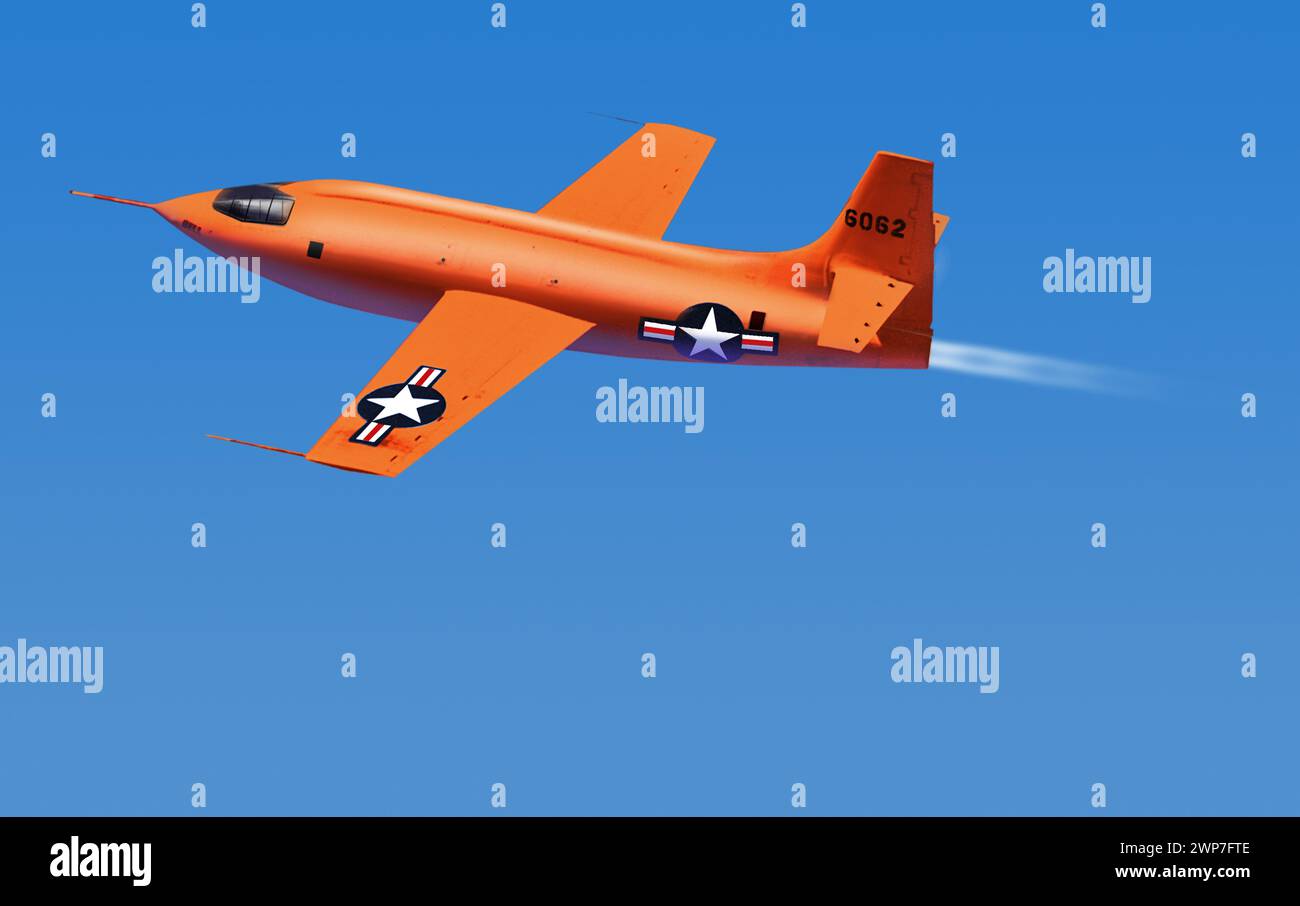 Bell X-1 supersonic aircraft, illustration Stock Photo - Alamy