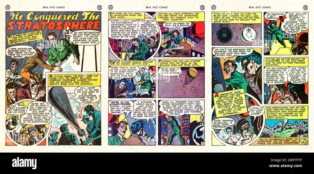 First stratospheric flight, illustration Stock Photo - Alamy