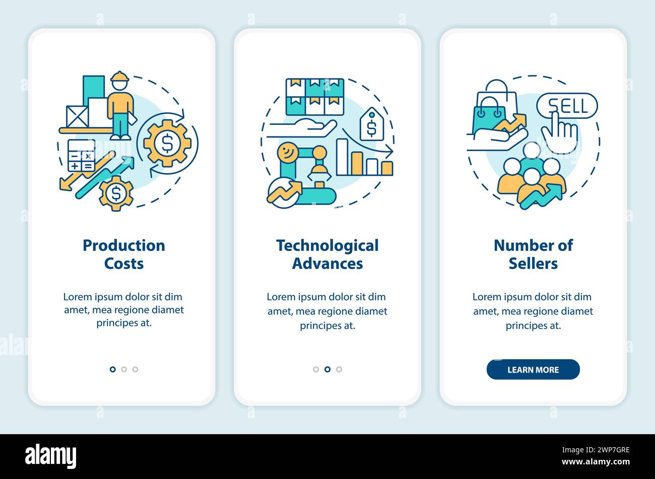 Production Advanced Onboarding Mobile App Screen Stock Vector Image