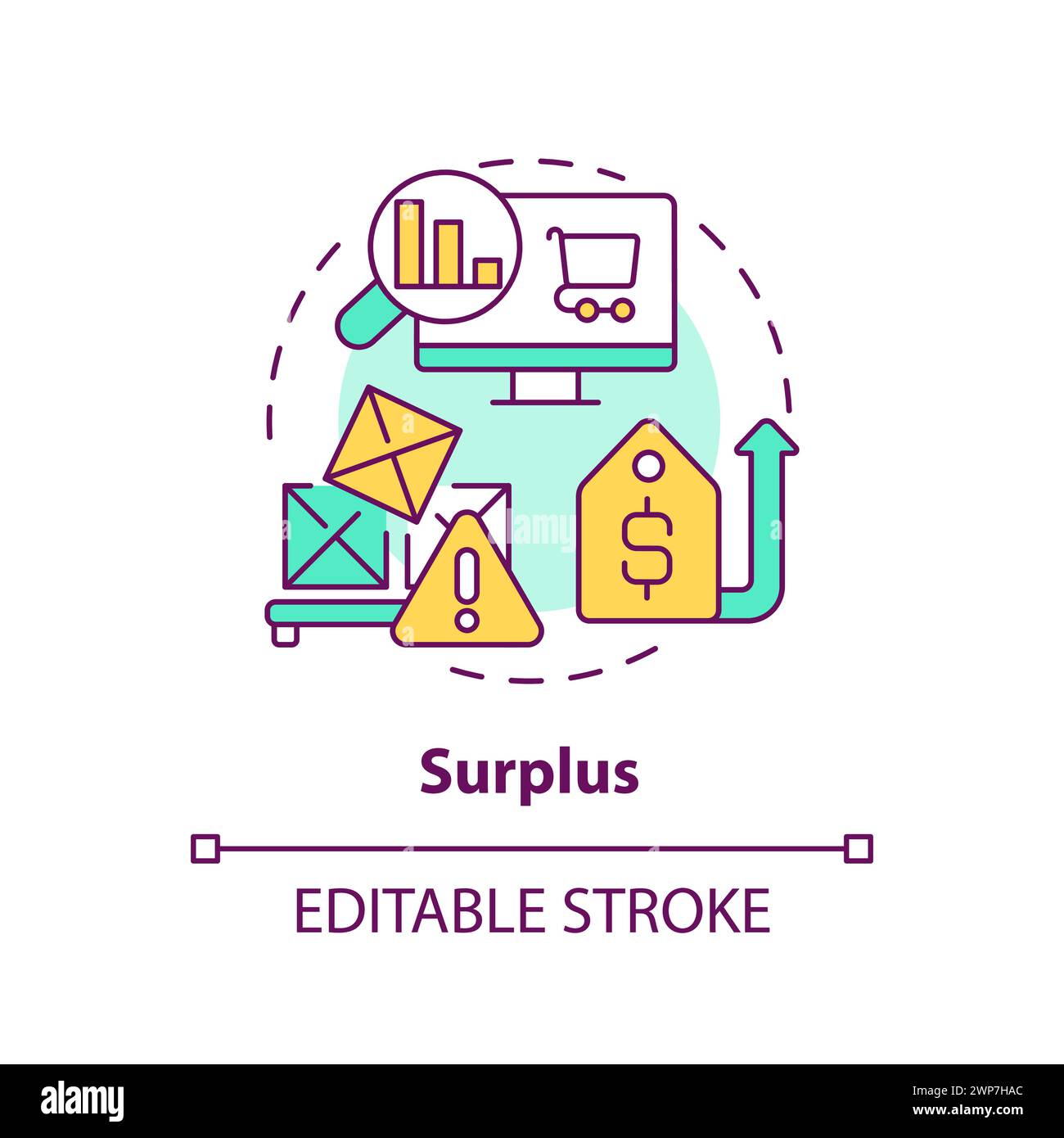 Surplus Multi Color Concept Icon Stock Vector Image And Art Alamy