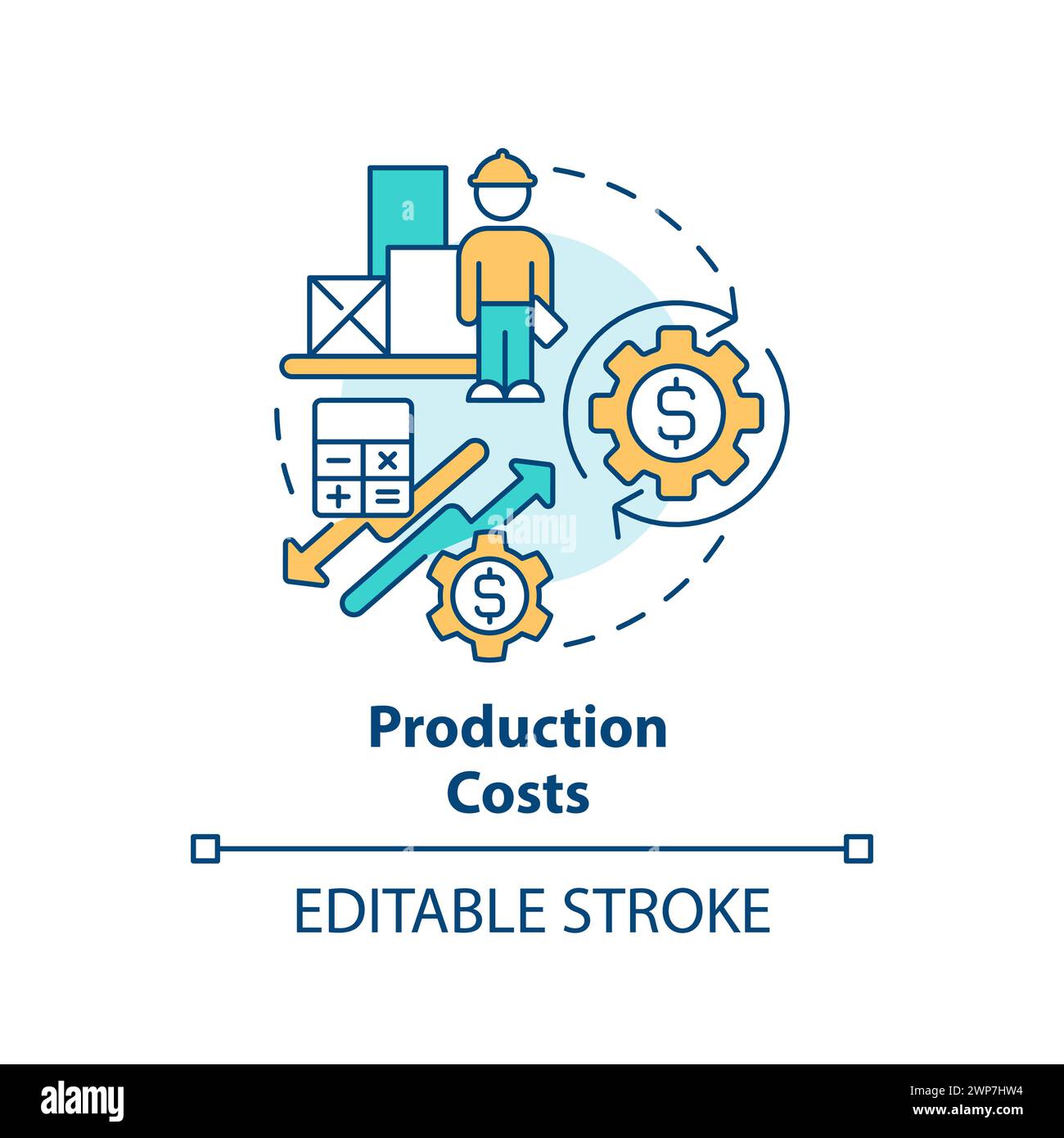 Production costs multi color concept icon Stock Vector Image & Art - Alamy