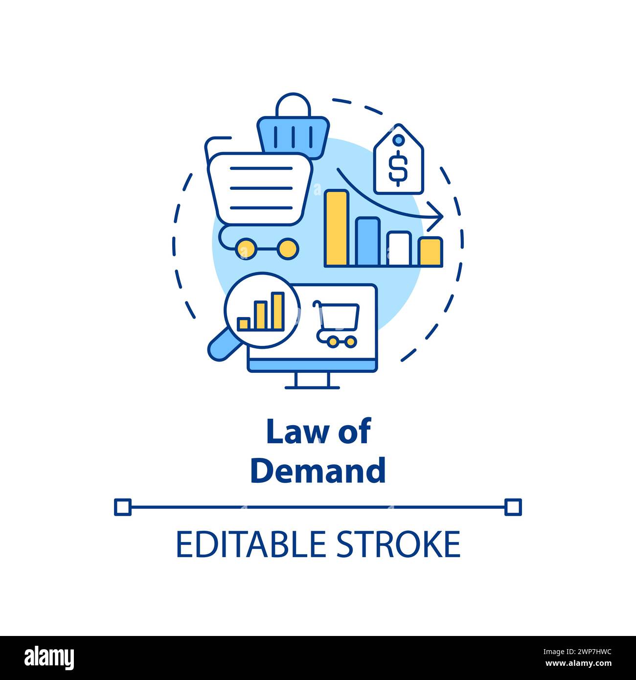 Demand curve icon hi-res stock photography and images - Alamy