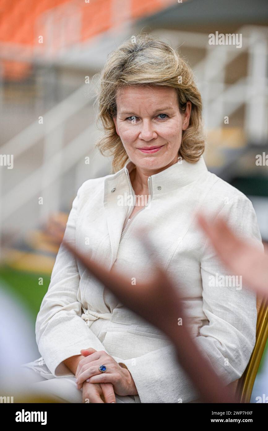 Ivory Coast, Yopougon, 05 March 2024 His Majesty Queen Mathilde Belgium ...