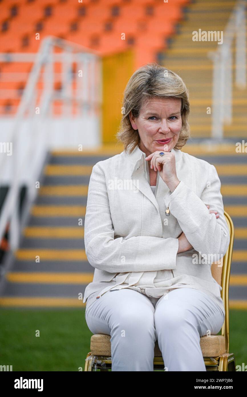 Ivory Coast, Yopougon, 05 March 2024 His Majesty Queen Mathilde Belgium ...