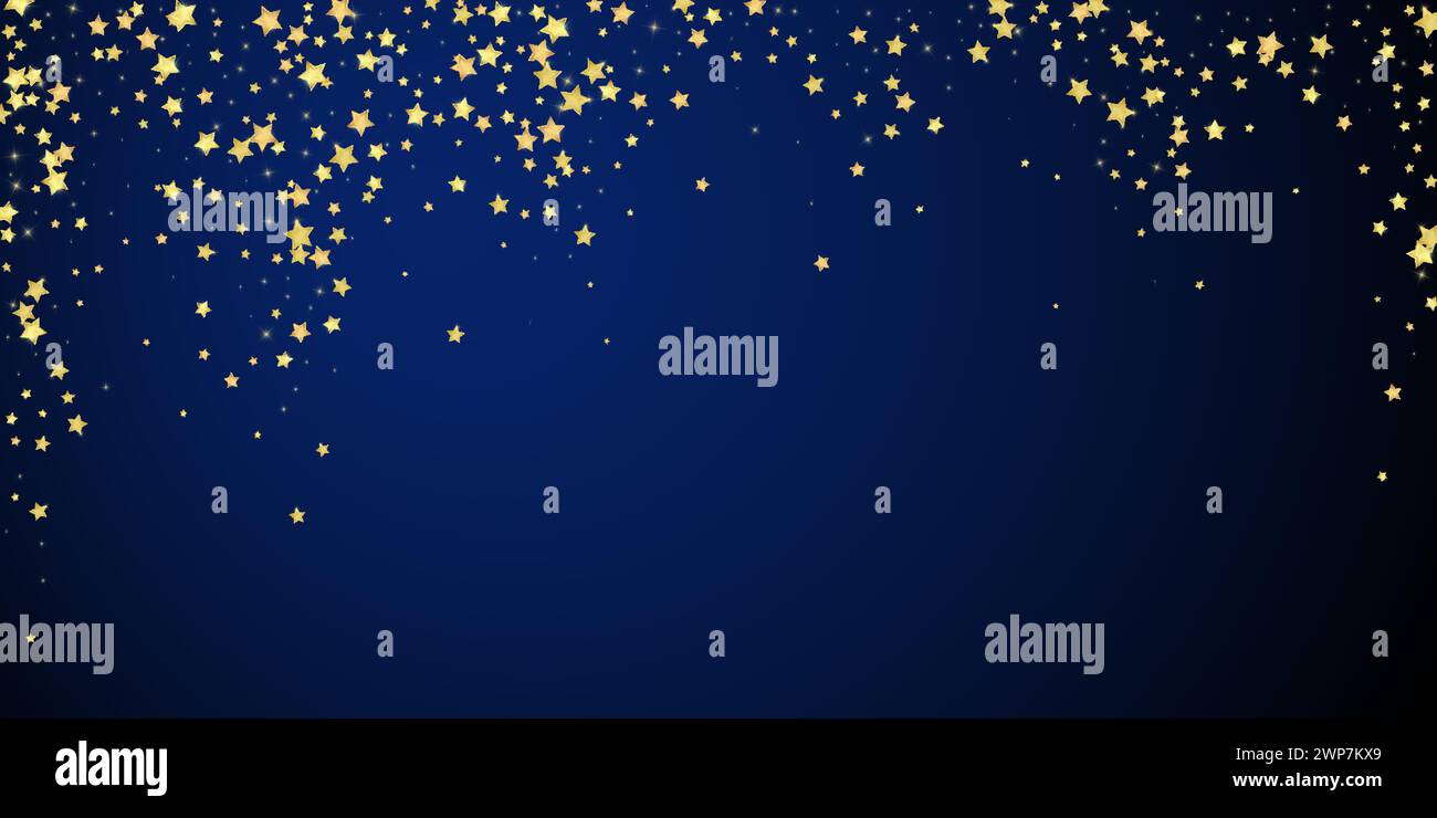 Magic stars vector overlay. Gold stars scattered around randomly ...