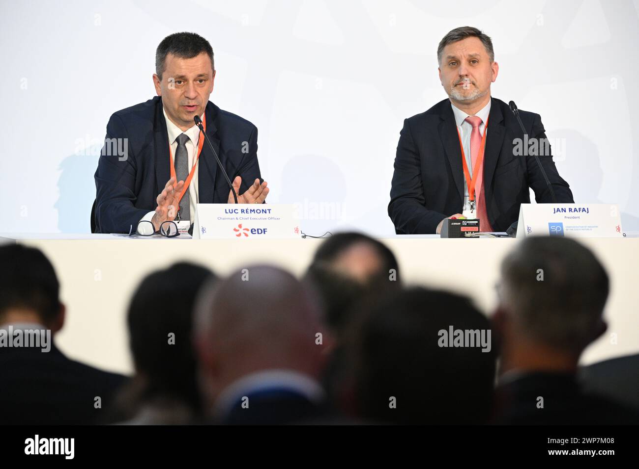 Prague, Czech Republic. 05th Mar, 2024. From left Luc Remont, CEO of ...