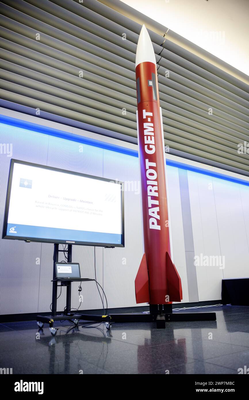 Schrobenhausen, Germany. 05th Mar, 2024. The lettering "Patriot GEM-T ...