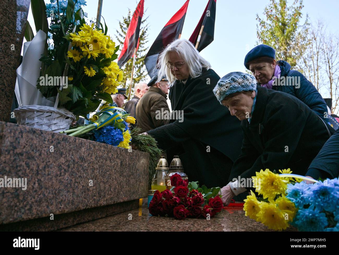 Non Exclusive: LVIV, UKRAINE - MARCH 5, 2024 - Mariia Trylovska (R), a ...