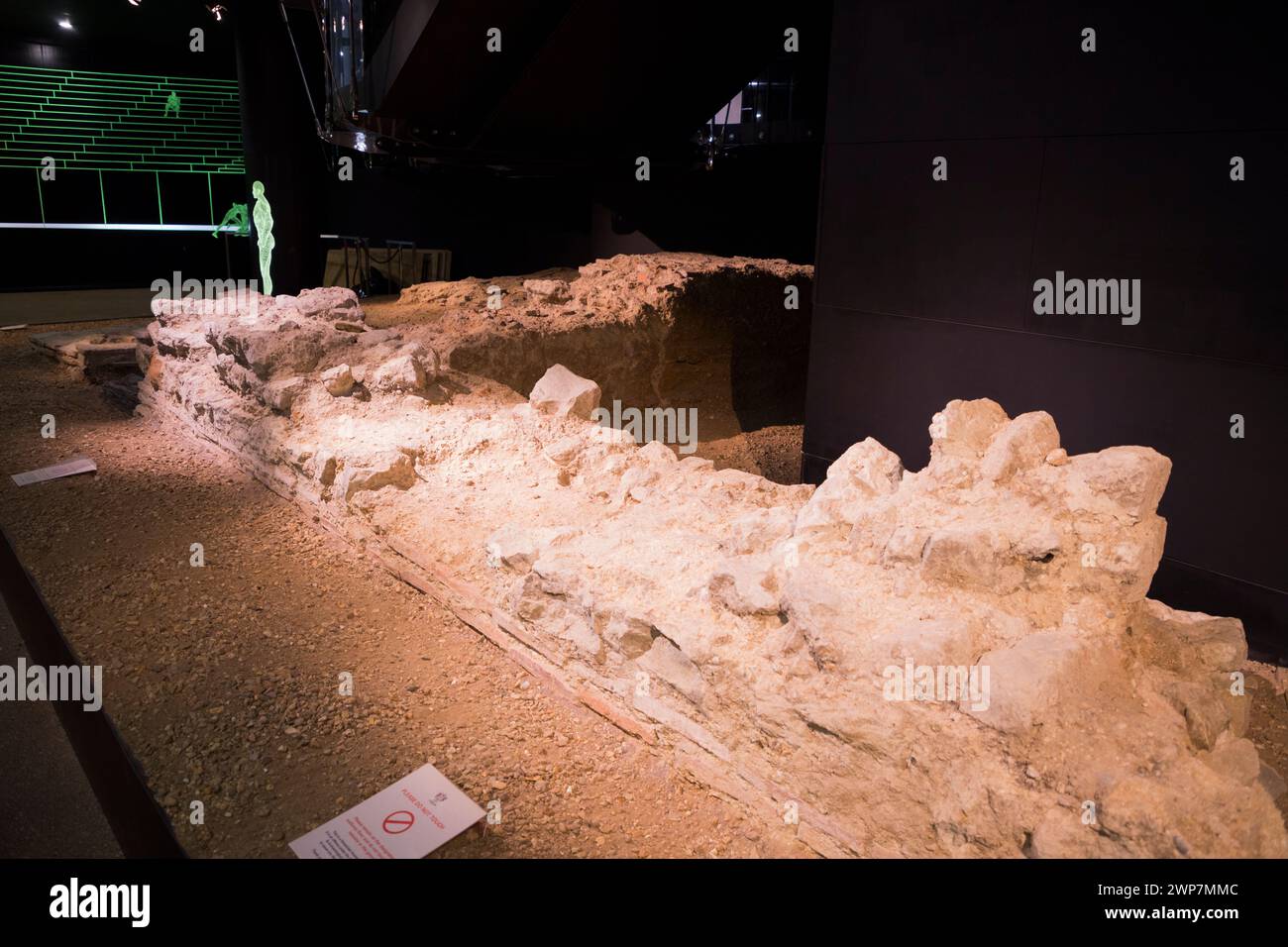 The Roman Amphitheatre below London Guildhall Art Gallery, Guildhall ...