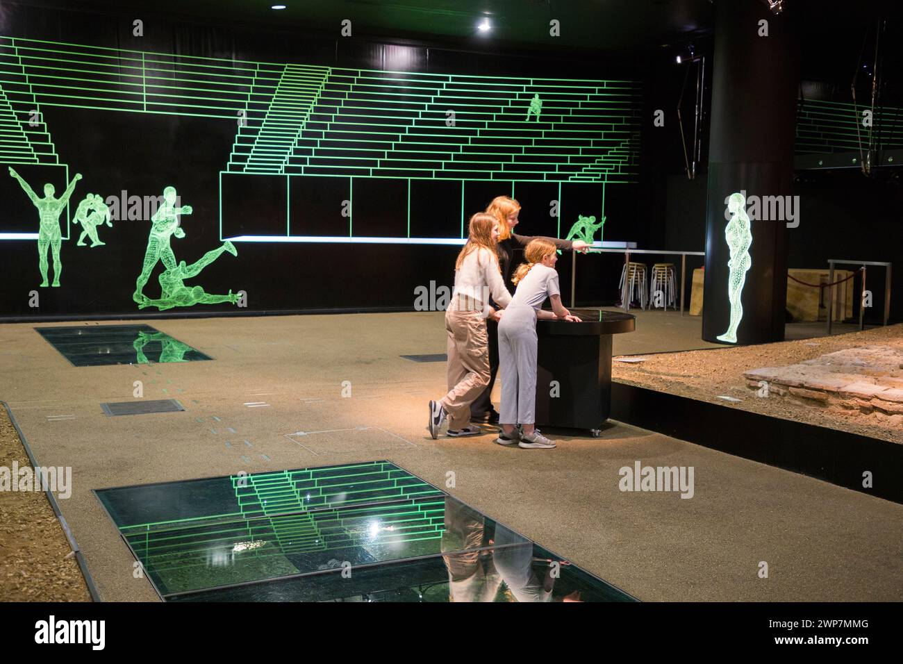 The Roman Amphitheatre below London Guildhall Art Gallery, Guildhall ...