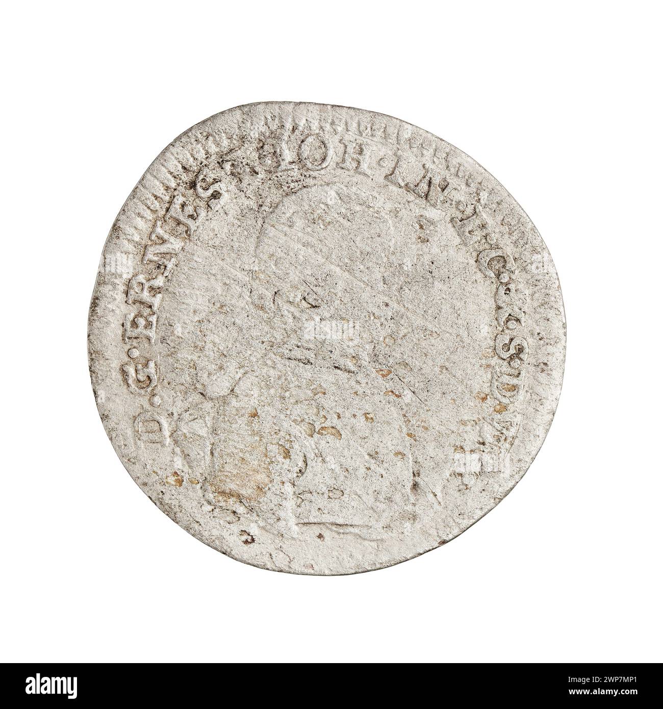 1765 silver Trojak coin featuring Ernest Jan Biron, Duke of Courland ...