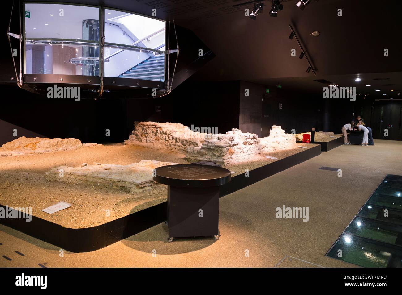 The Roman Amphitheatre below London Guildhall Art Gallery, Guildhall ...