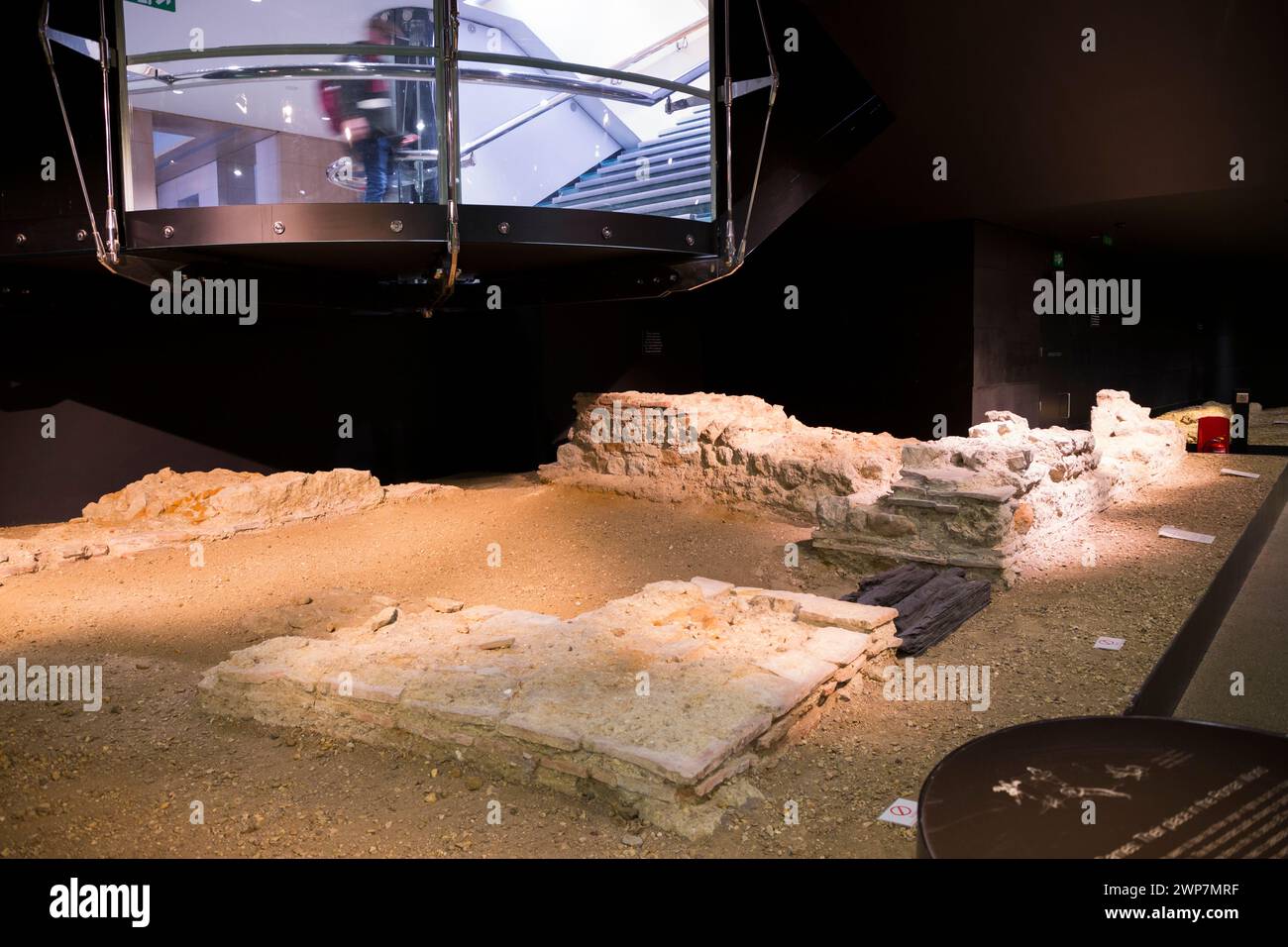 The Roman Amphitheatre below London Guildhall Art Gallery, Guildhall ...
