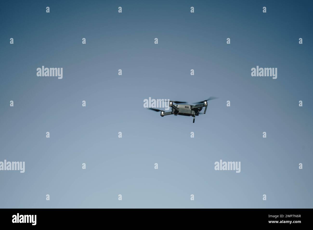 Camera drone in flight closeup outdoor flying Stock Photo - Alamy