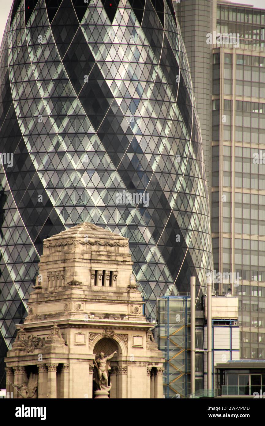 A tower in London, UK, surrounded by modern skyscrapers Stock Photo - Alamy