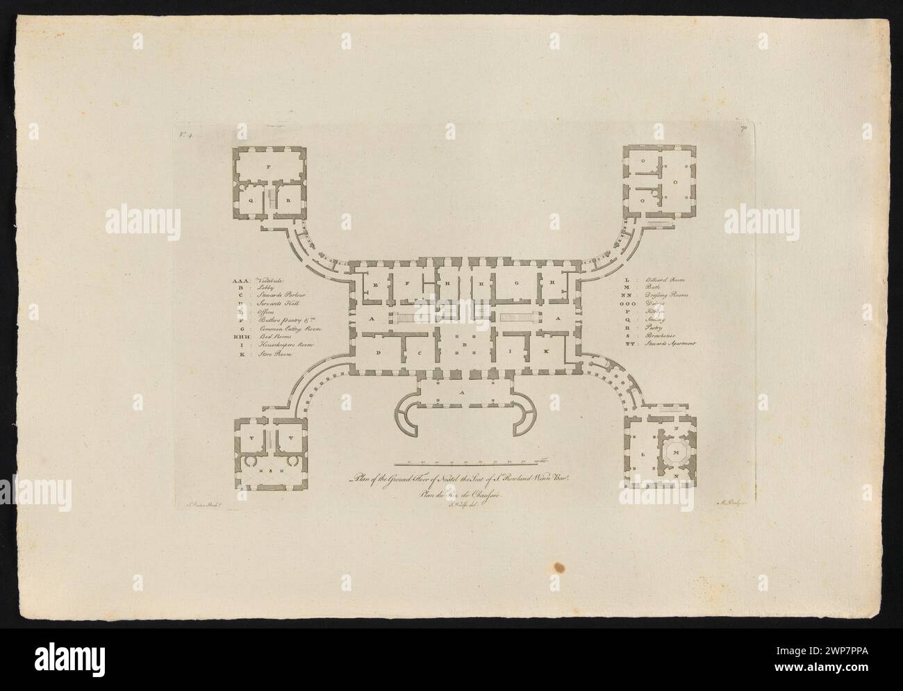 Ground floor plan of Nostell house in western Yorkshire, on the Rowland ...