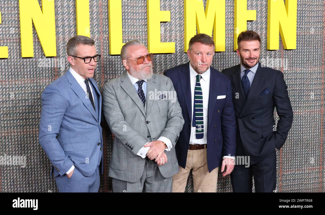 Max Beesley, Ray Winstone, Guy Ritchie and David Beckham, THE GENTLEMEN UK Series Global ...